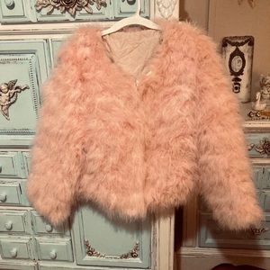 Jackets & Coats | Authentic Pink Ostrich Feather Coat | Poshmark
